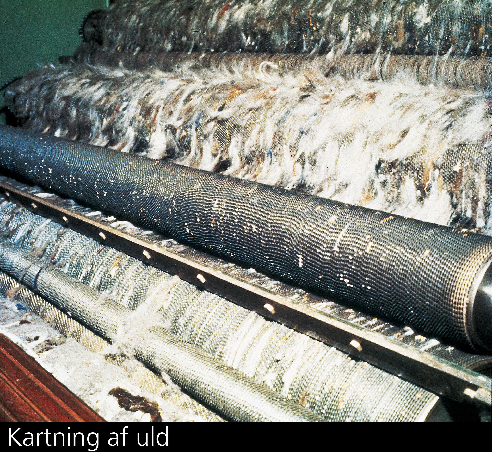 Felt production photos. The wool is carded, processed and fulled
